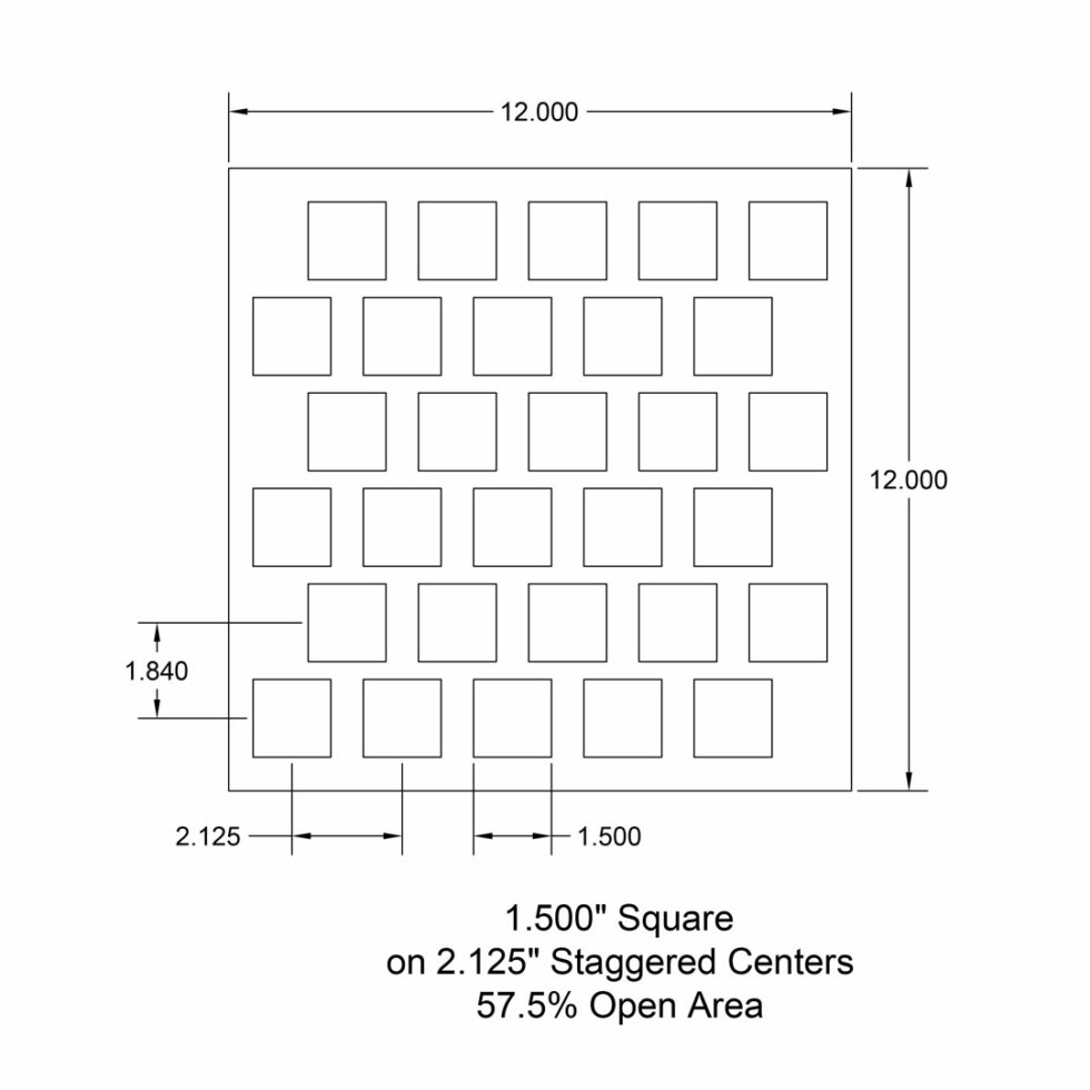 1.500 Square on 2.125 Staggered Centers - American Metalcraft 2025